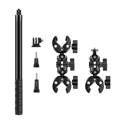 Puluz Motorcycle/bicycle mount with a single clamp and selfie stick 150 ...