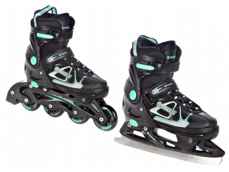 Raven Spirit black/mint dětské brusle 2v1 | Sport365.cz